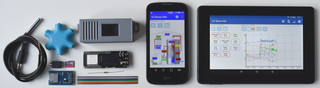 Arduino ESP32 DS18B20 Temperature Logger and App